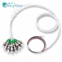 China 16CH SMFA 127μm Pitch A8° Single Mode Fiber Array with FC/APC for sale