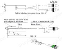 China 4CH Single Mode Fiber Array Assemblies | Custom 4-Channel SMFA for sale