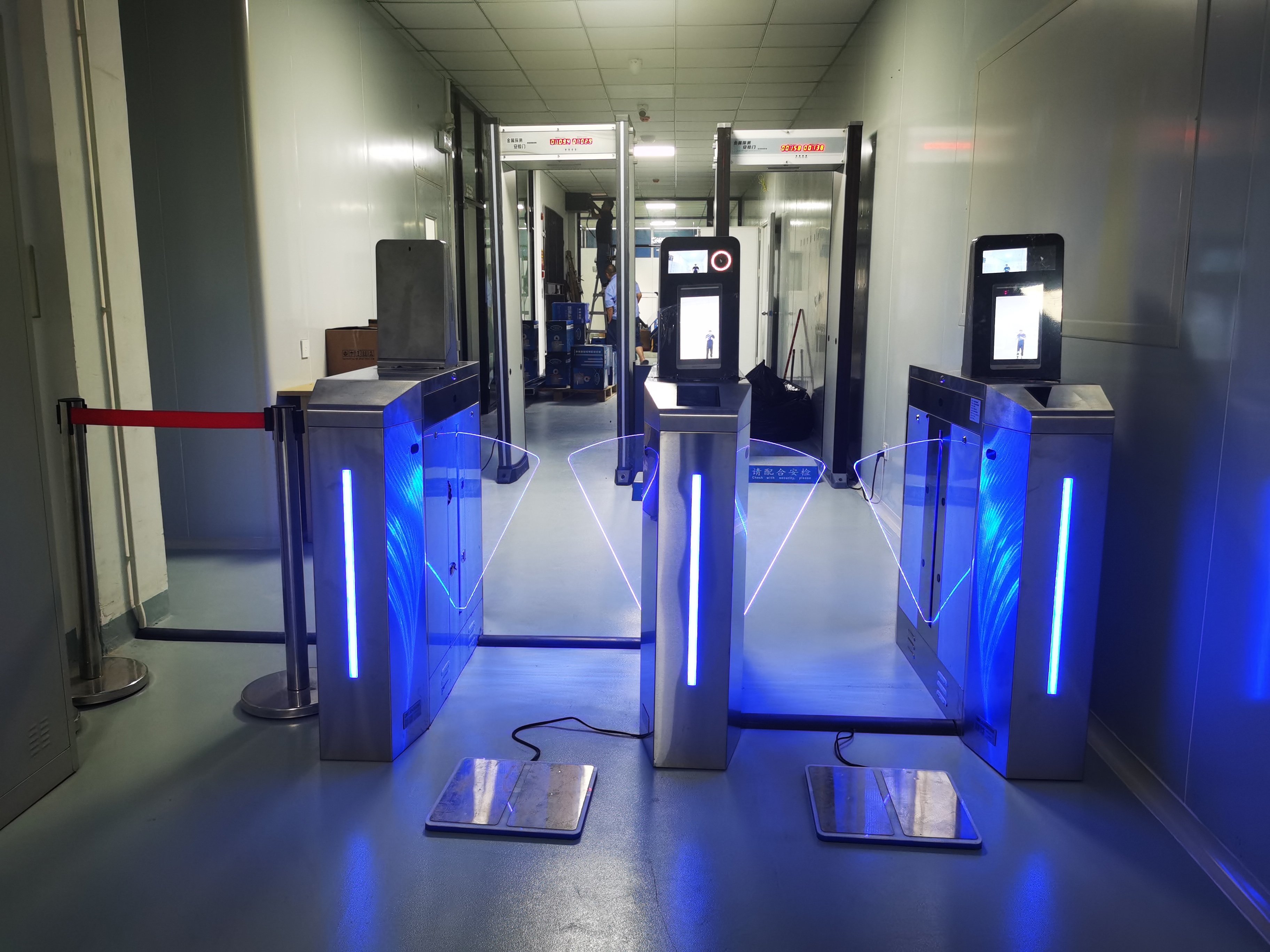 Flap barrier turnstile installation
