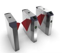 China Bevel Arc Wing Gate Turnstile Access Control System - 1200×280×980mm, 550mm Channel Width, 5 Million Cycle Life for sale