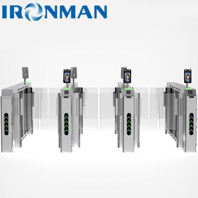 China IRONMAN AB Turnstile Speed Gate 3000×120×1000mm with 16-Pair Infrared Sensors and DC Motor Drive for sale