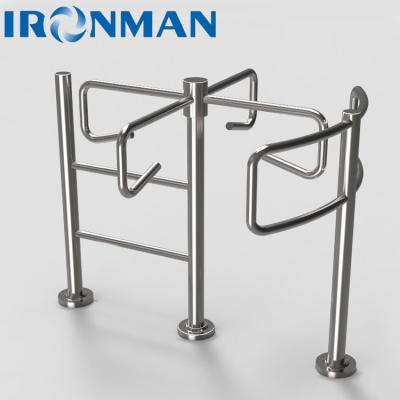 China Manual Swing Pedestrian Turnstile Gate 1500×1460×2300mm Stainless Steel with CE Certification for Access Control for sale