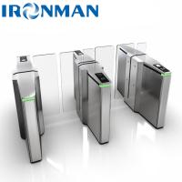 China TJ-FLP01 Sliding Gate Turnstile 1400x345x980mm with Servo Motor and 8-Pair Infrared Beams for Access Control for sale