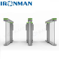 China Sliding Turnstile Barrier Gate 1400x335x980mm with Alcohol Testing and Facial Recognition for sale