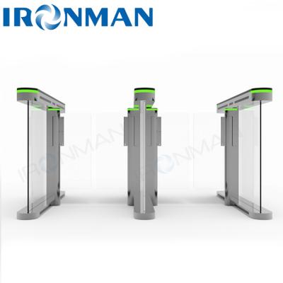 China Sliding Turnstile Barrier Gate 1400x335x980mm with Alcohol Testing and Facial Recognition for sale