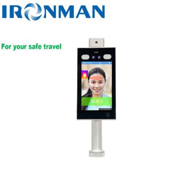 China TM67 7-inch Face Recognition Infrared Thermometer with 50,000 Face Capacity and 20-120cm Temperature Measurement Range for sale