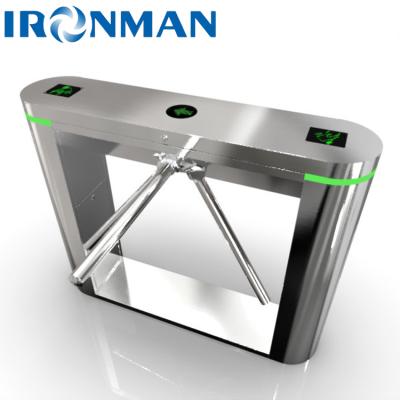 China AISI 304 Stainless Steel Subway Three Arm Turnstile with Face Recognition 1200mm for sale
