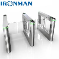 China Automatic Stainless Steel Swing Barrier Turnstile 1400mm with Card Reader for Access Control for sale