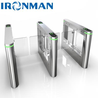 China Automatic Stainless Steel Swing Barrier Turnstile 1400mm with Card Reader for Access Control for sale