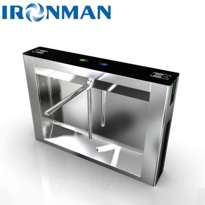 China SUS304 Stainless Steel Half Height Two Arm Turnstile 1200x250x1000mm for Secure Entry Management for sale
