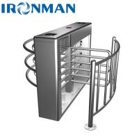 China IC Card Half Height Turnstile Gate with Stainless Steel Construction for Parks and Crowd Control for sale