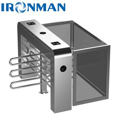 China Manual Half Height Glass Turnstile Gate - 900-1100mm Height with 1 Year Warranty for Access Control for sale