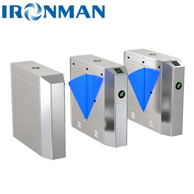 China 304 Stainless Steel Automatic Flap Barrier Turnstile with ID Card Recognition 1200x300x980mm for sale