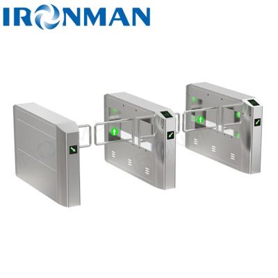 China Custom SPCC Swing Gate Turnstile with RFID QR Code Reader ID Card Access Control 1400mm for sale