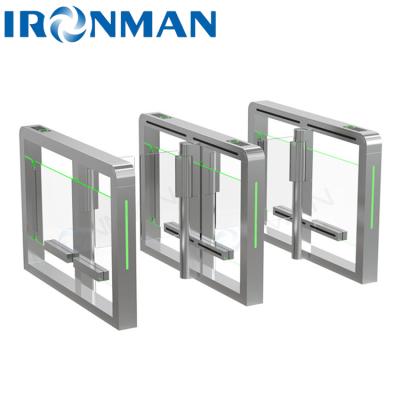 China Slim Swing Gate Turnstile 304 Stainless Steel 1500×120×980mm with 45 People/Minute Capacity and RS485 Interface for sale