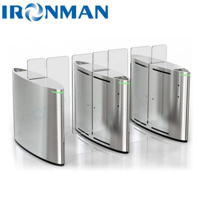 China IM.P508 Half Height Speed Gate Turnstile - 1400×335×980mm Stainless Steel Security Gate with 0.5s Opening Speed for sale