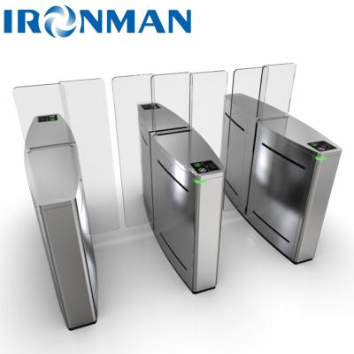 China Nigeria Style Sliding Gate Turnstile 1400x335x980mm with 10mm Glass Wings for Access Control for sale