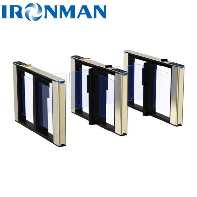China Indoor Flap Barrier Turnstile Gate Access Control with Fingerprint Support 900mm Wide Passage for sale