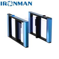 China IRONMAN Speed Gate Turnstile with NFC Reader 45 People per Minute Tempered Glass Baffle for sale