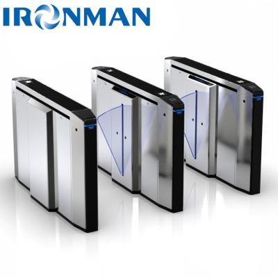 China Speed Gate Turnstile 10mm Acrylic Swing Door 1500x280x980mm for Hospitals Hotels for sale