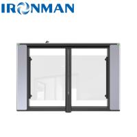China Precision Aluminium Alloy Pedestrian Turnstile Gate 10mm Top Cover for Office Building Entry Management for sale