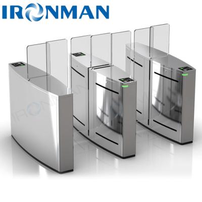 China Antistatic Sliding Gate Turnstile 1400×335×980mm with 15KV ESD Protection and 0.5s Opening Speed for Access Control for sale