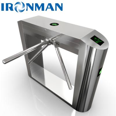 China Waist High RFID Tripod Turnstile Gate 1200x980mm SUS304 Stainless Steel AC220V Access Control for sale