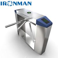 China High Security Drop Arm Turnstile Bi Directional Stainless Steel 1200mm Housing for sale