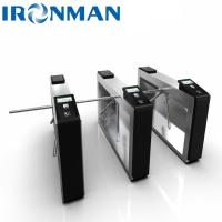 China Two-dimensional code sensing stainless steel pedestrian counting channel one-word up and down for sale