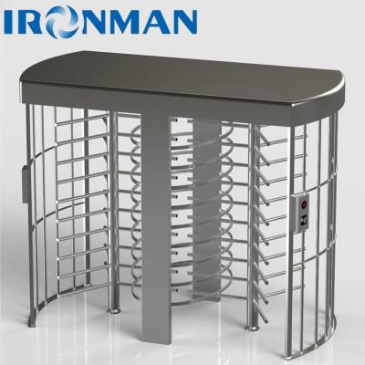 China Double Lane Full Height Turnstile Gate - 2400x1460x2300mm Stainless Steel Access Control with 30 Persons/Min Capacity for sale