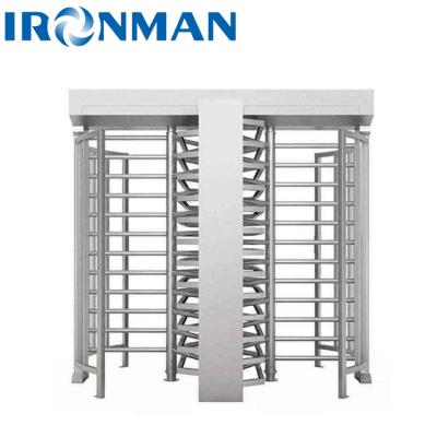 China Full Height Turnstile Gate 1500x1500x2300mm with Anti-Backup Function - 304 Stainless Steel Construction for sale