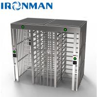China 304 Stainless Steel Full Height Turnstile with Double Lane - 2300mm Height, 30 Persons/Min Capacity for sale