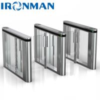 China Glass Security Turnstile Airport Swing Gate with Alarm Function 1000mm Channel Width for sale