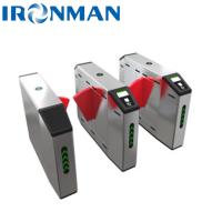 China Security Flap Barrier Turnstile Access Control System AC110-220V 50 Persons/Min 5M Cycles for sale