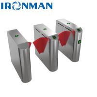 China Bevel Arc Wing Gate Turnstile Access Control - 45-50 People/Min Throughput, 550mm Channel Width for Factory Security for sale