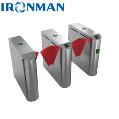 China Bevel Arc Wing Gate Turnstile Access Control - 45-50 People/Min Throughput, 550mm Channel Width for Factory Security for sale
