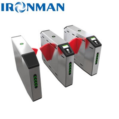 China Luxury Ticketing Flap Barrier Turnstile Gate 1500×300×980mm with SUS304 Housing and 5 Million Cycle Lifespan for sale