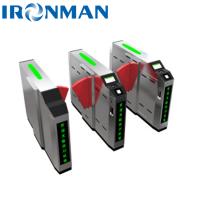 China Security Pedestrian Flap Barrier Turnstile with 1000mm Channel Width and 30 Persons/Minute Capacity - Waist Height Access Control for sale