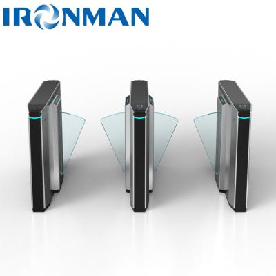 China Biometric Flap Barrier Turnstile Entry System SUS304 1500mm for High End Access Control for sale