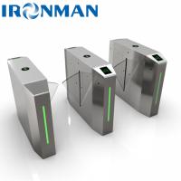 China Stainless Steel Flap Turnstile Gate with Face Recognition RFID QR Code 1200x300x980mm for sale