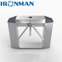 China Pedestrian Access Control Tripod Turnstile Barrier Gate RFID Reader Semi-auto 1200mm for sale