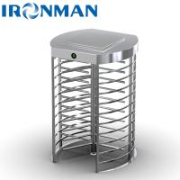 China Full Height Pedestrian Turnstile Gate 1500x1460x2300mm Stainless Steel SUS304 for sale
