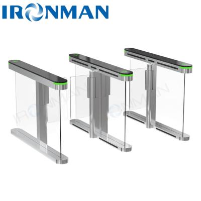 China Glass Swing Turnstile Gate Access Control System - 1500mm Length, 45 People/Min Capacity, SUS304 Stainless Steel for sale