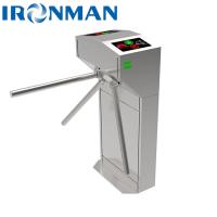 China Vertical Tripod Turnstile Gate Security Entrance 420x330x980mm SUS304 Stainless Steel RFID IC Card Reader for sale