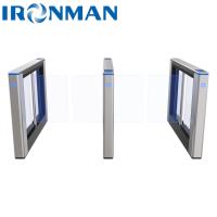 China Office Lobby Motorised Single-Lane Swing Barrier Gate 600mm Passage Width Aluminum Alloy for sale