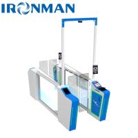 China Industrial AB Interlock Turnstile Door 3000x200x1040mm Biometric Authentication Anti-Piggyback for sale