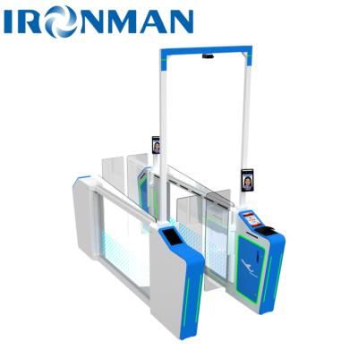 China Industrial AB Interlock Turnstile Door 3000x200x1040mm Biometric Authentication Anti-Piggyback for sale