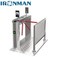 China Smart Tripod Turnstile with Face Recognition Card QR Code Access Control IP55 Stainless Steel 1200mm for sale
