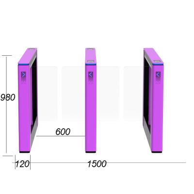China 0.2s Fast Swing Barrier Turnstile 6 IR Sensors 35 People Min Traffic Speed for Office Gym Access Control for sale