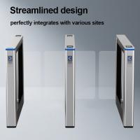 China Customizable Laser Logo Galvanized Steel Swing Gate Turnstile 35 People/min Traffic Speed for Gym and Public Toilet Access Control for sale